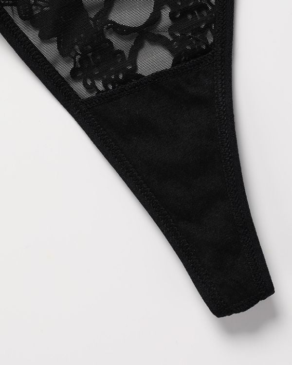 Mini String-Tanga mit Blumenmuster | Göttliche Eleganz für Sie – JS Shop