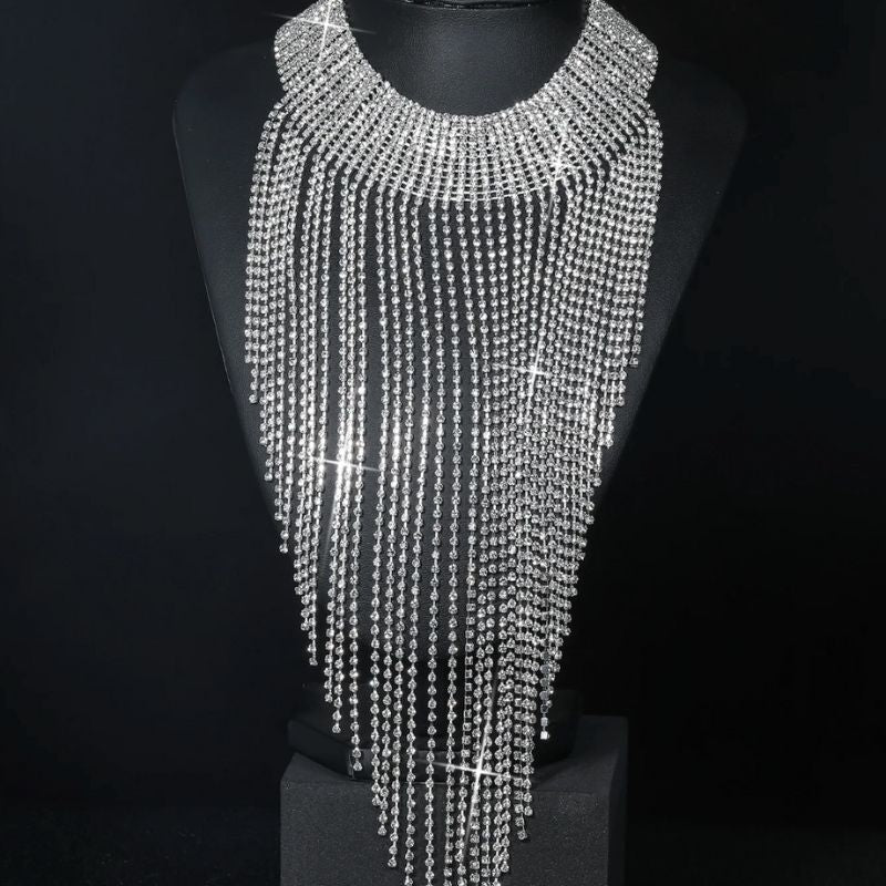 Kristall-Glamour Halskette Stella | Funkelnder Dekolleté-Schmuck – JS Shop