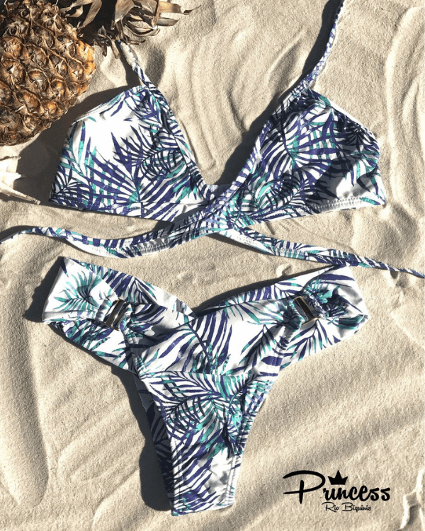 Princess Bikini Bademode - Weiss Blau Bikini Damen – JS Shop